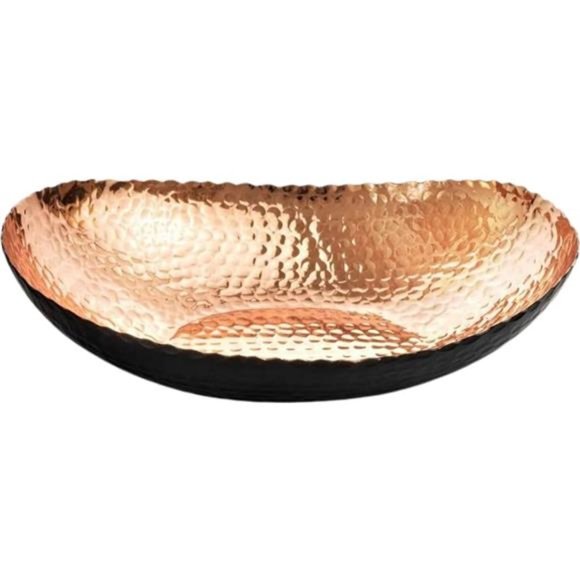 Kitchen | Hand Hammered Metal Decorative Bowl Modern Centerpiece Fruit ...